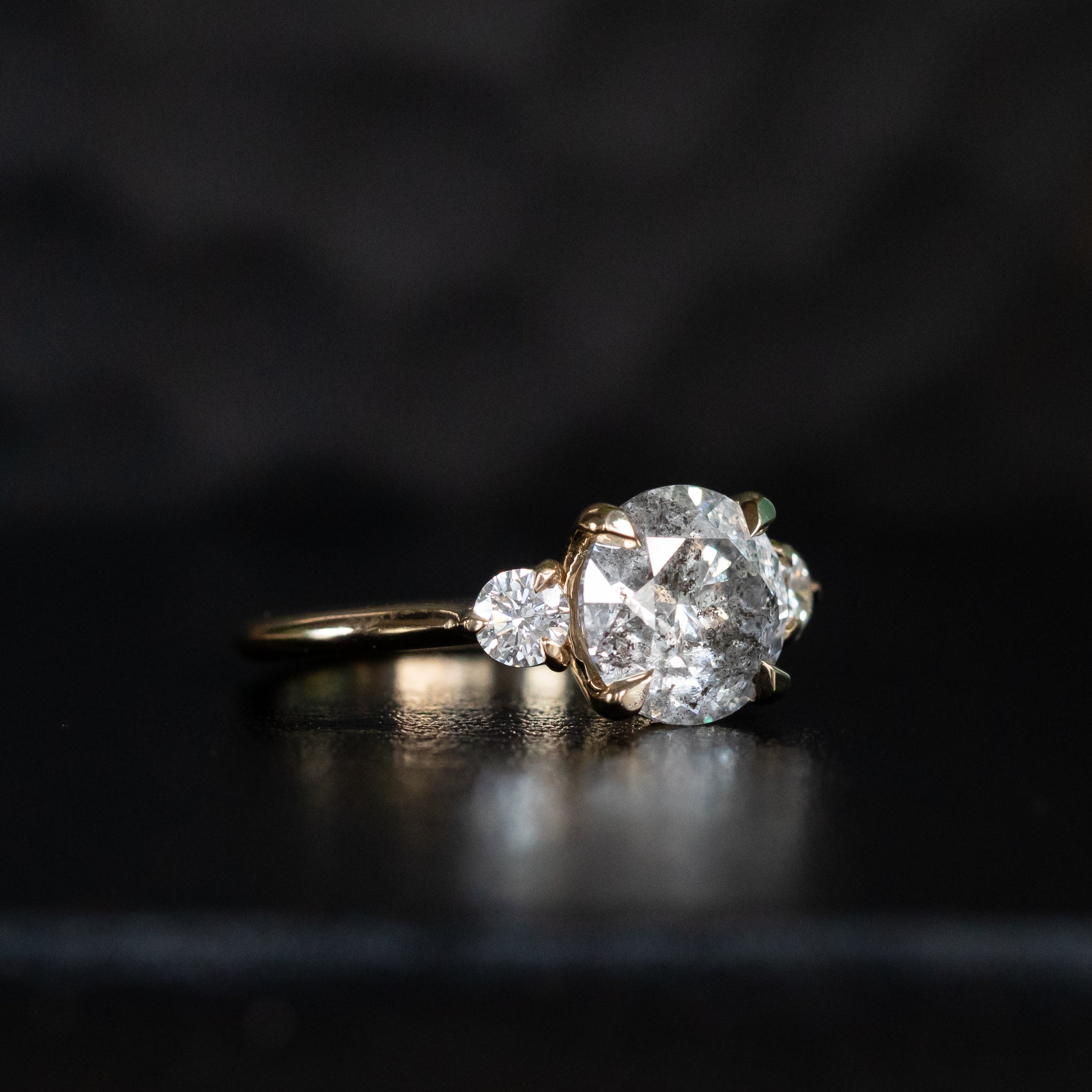 Round Diamond Three Stone Ring - Setting – Anueva Jewelry