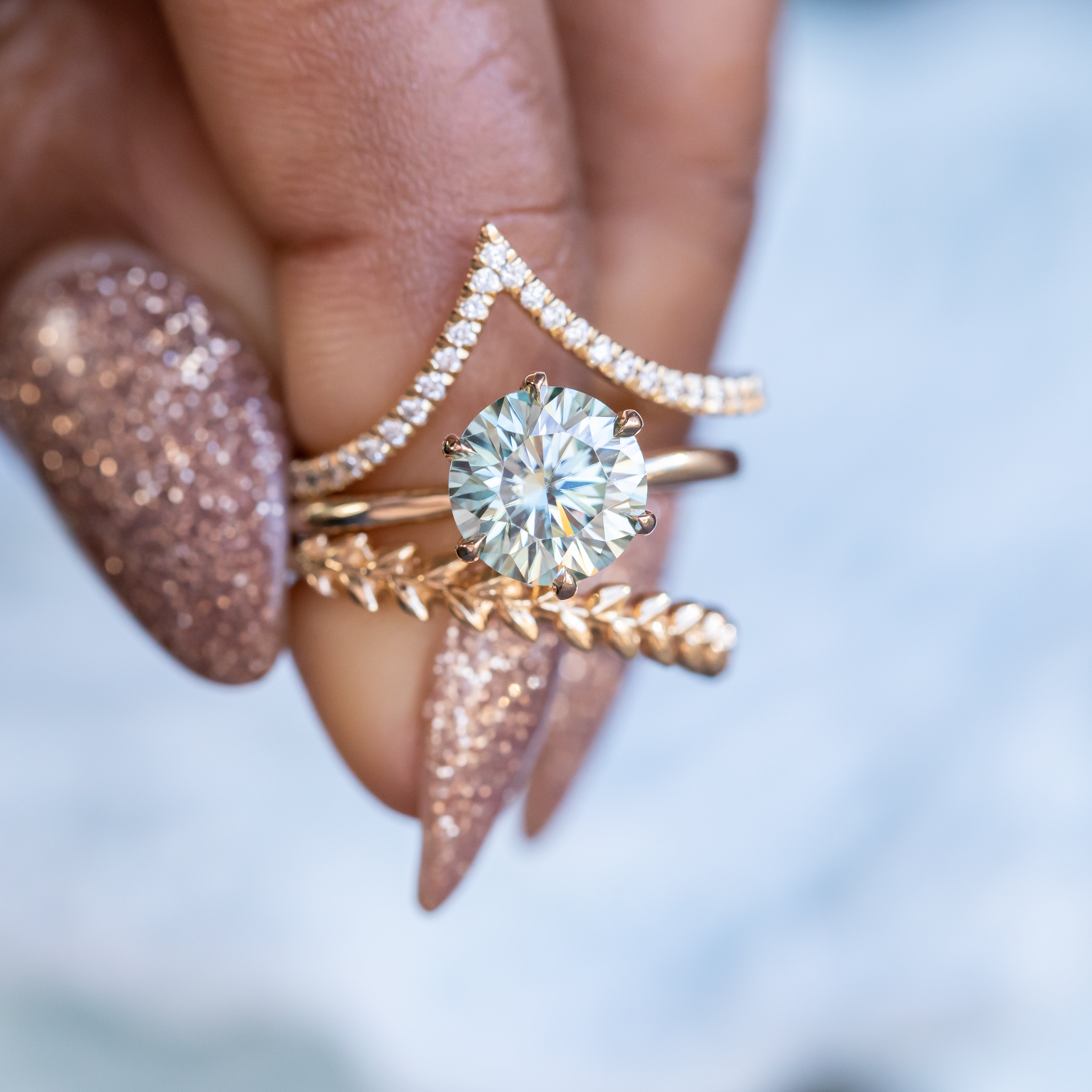 Lotus Six Prong Solitaire, Stackable -Setting – Anueva Jewelry