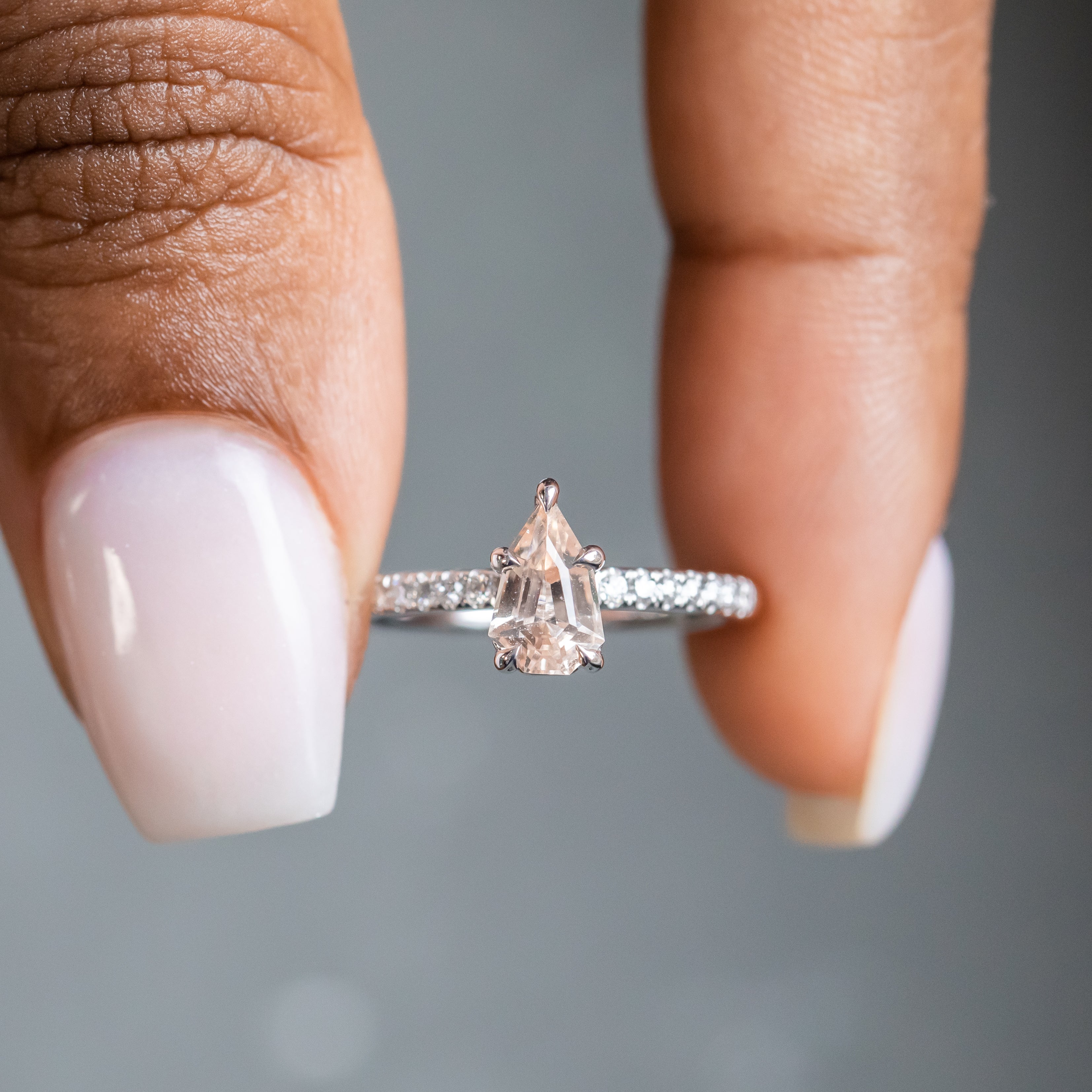 4 Prong Solitaire with French Set Diamonds, Stackable - Setting ...