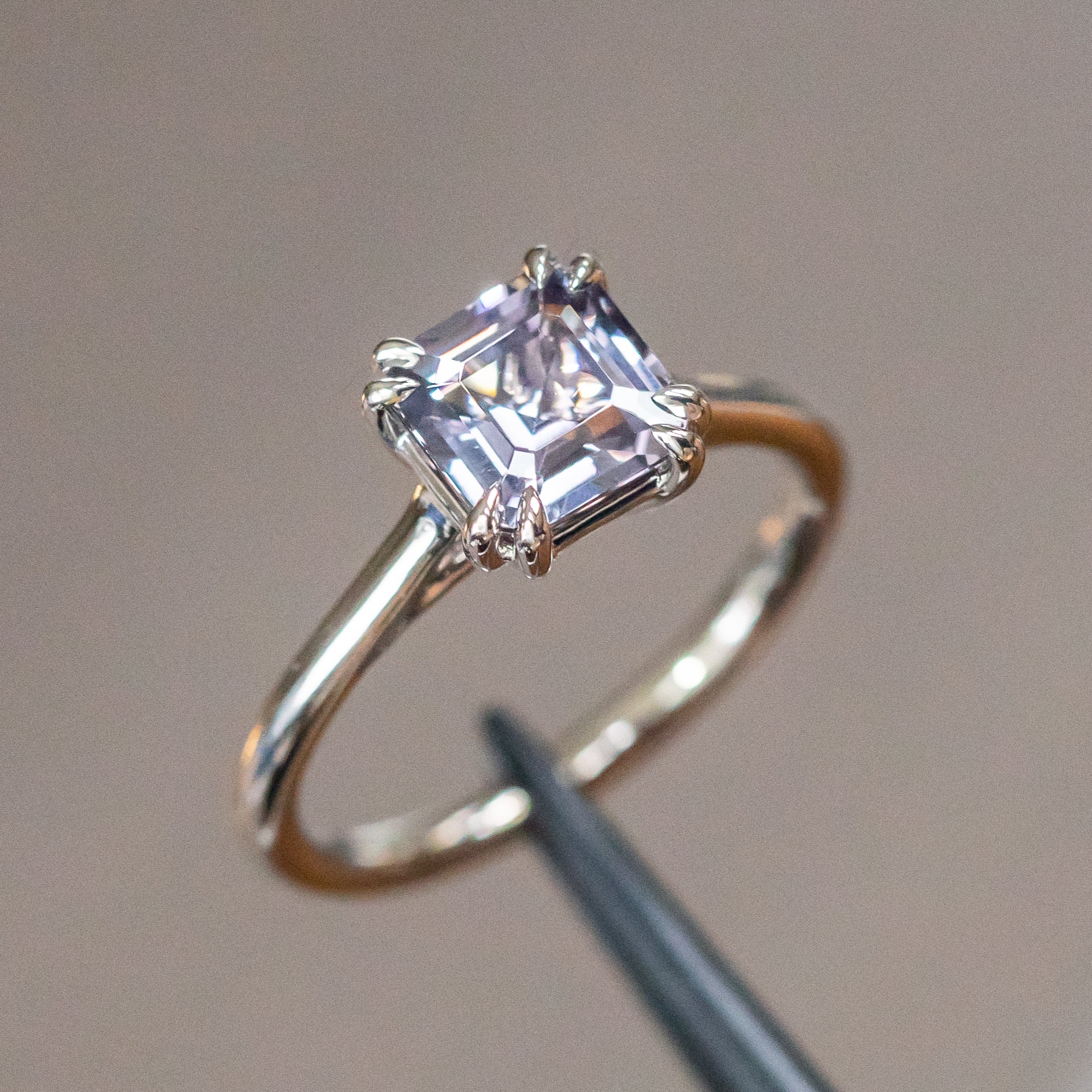 Classic Cathedral Double Prong Solitaire, Stackable - Setting – Anueva ...