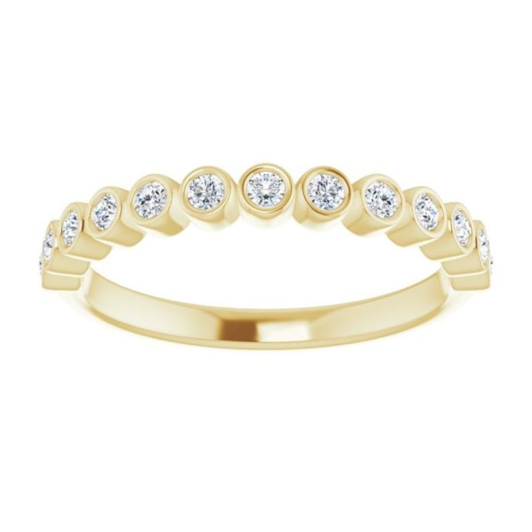 Bezel Diamond Band – Anueva Jewelry