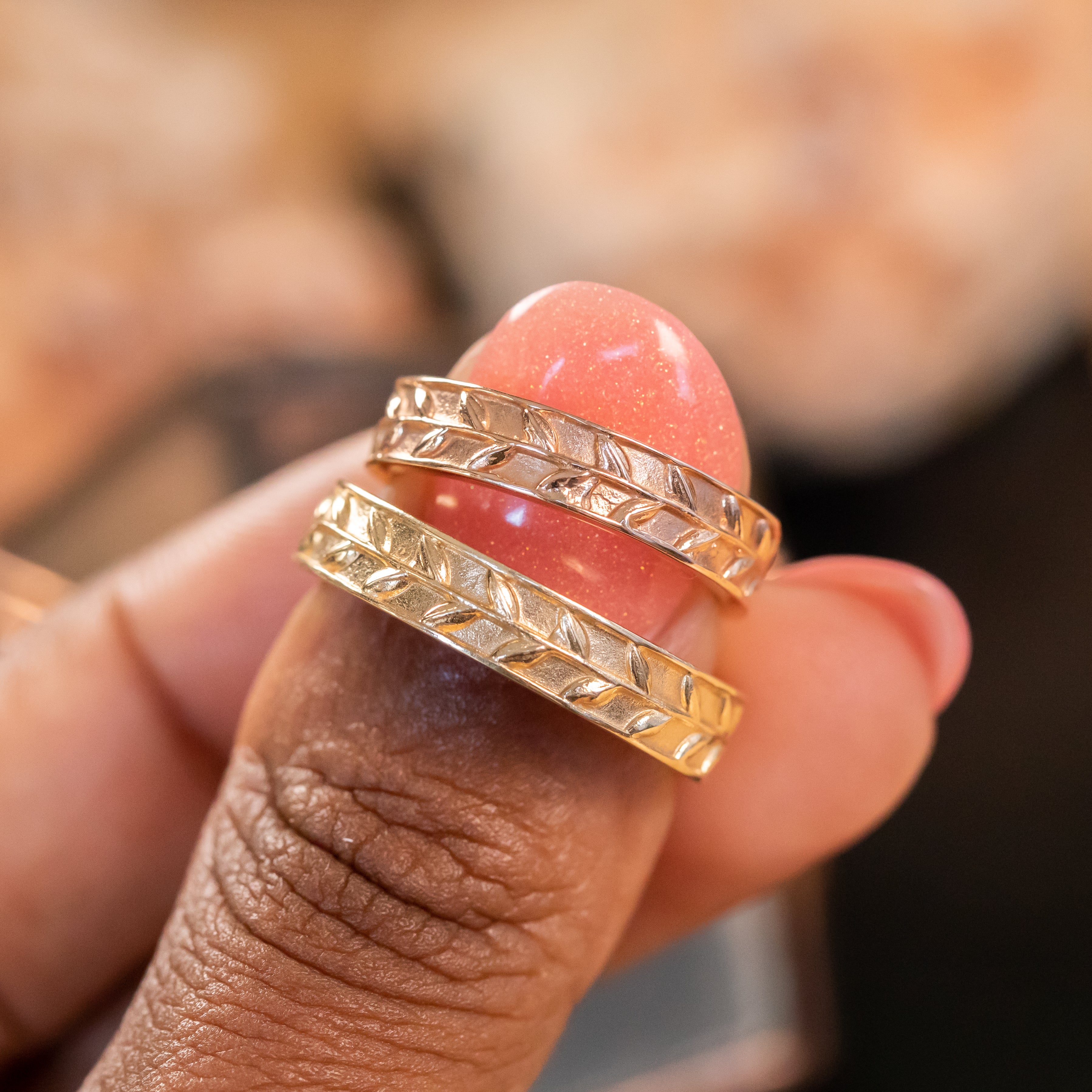 Vine Band - Patterned, Antique-Inspired Unisex Band – Anueva Jewelry