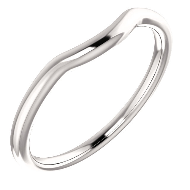Contour Wedding Band - Women's Plain Curved Wedding Band – Anueva Jewelry