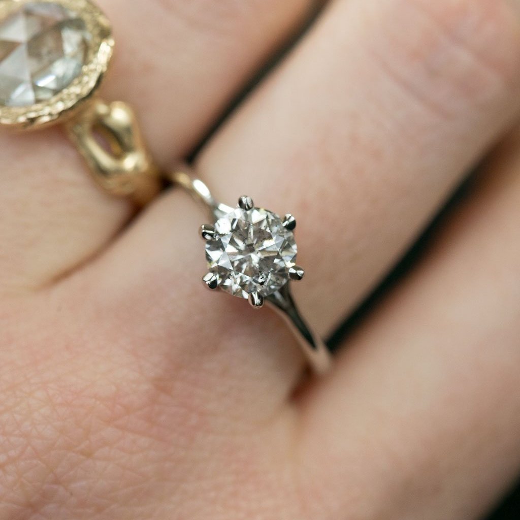 Split Shank Six Prong Solitaire - Low Profile Setting – Anueva Jewelry