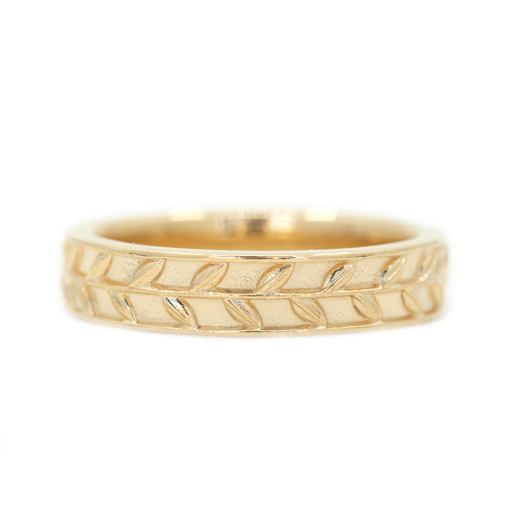 Vine Band - Patterned, Antique-Inspired Unisex Band – Anueva Jewelry