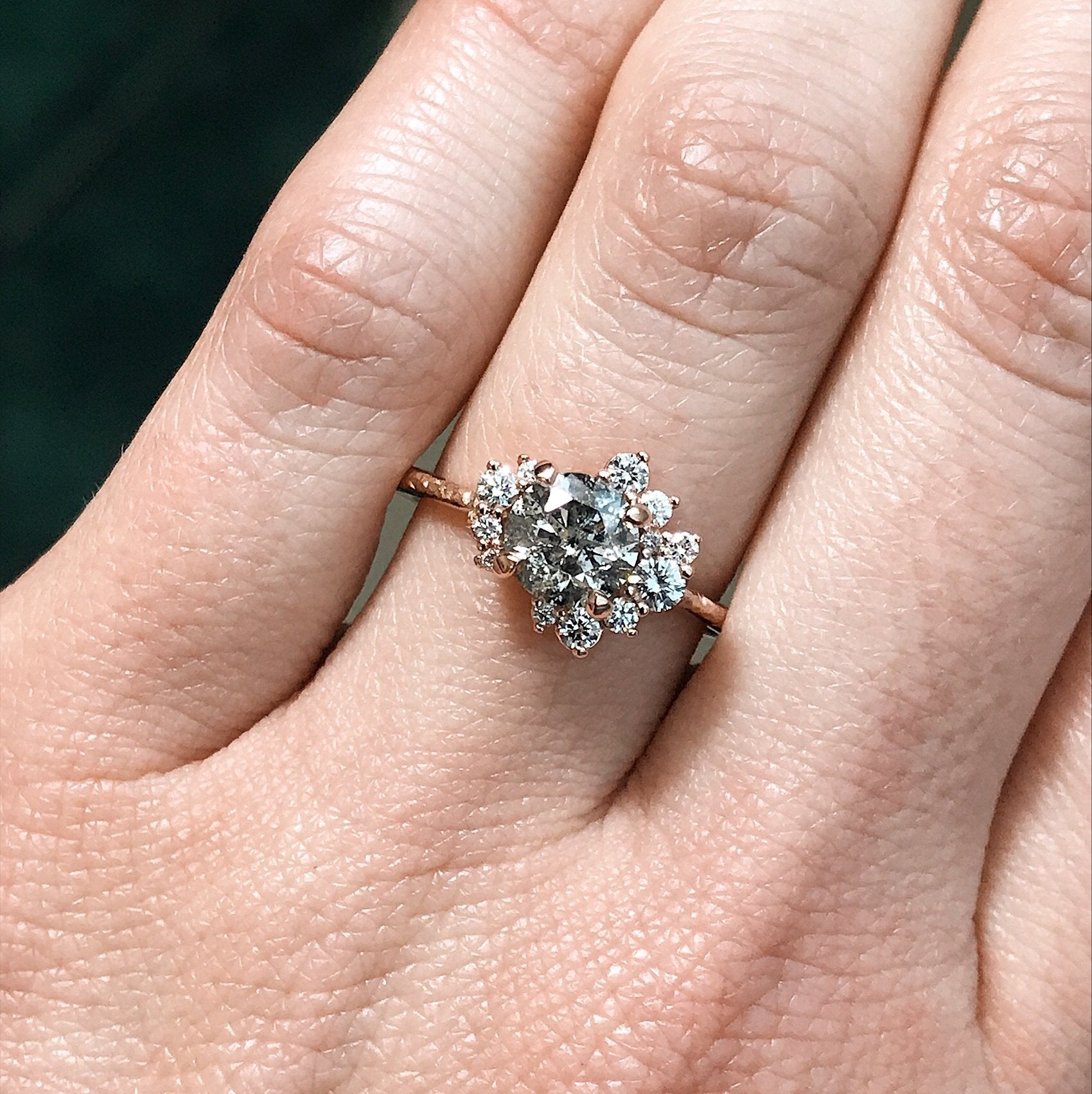 Asymmetrical Diamond Cluster - Setting – Anueva Jewelry